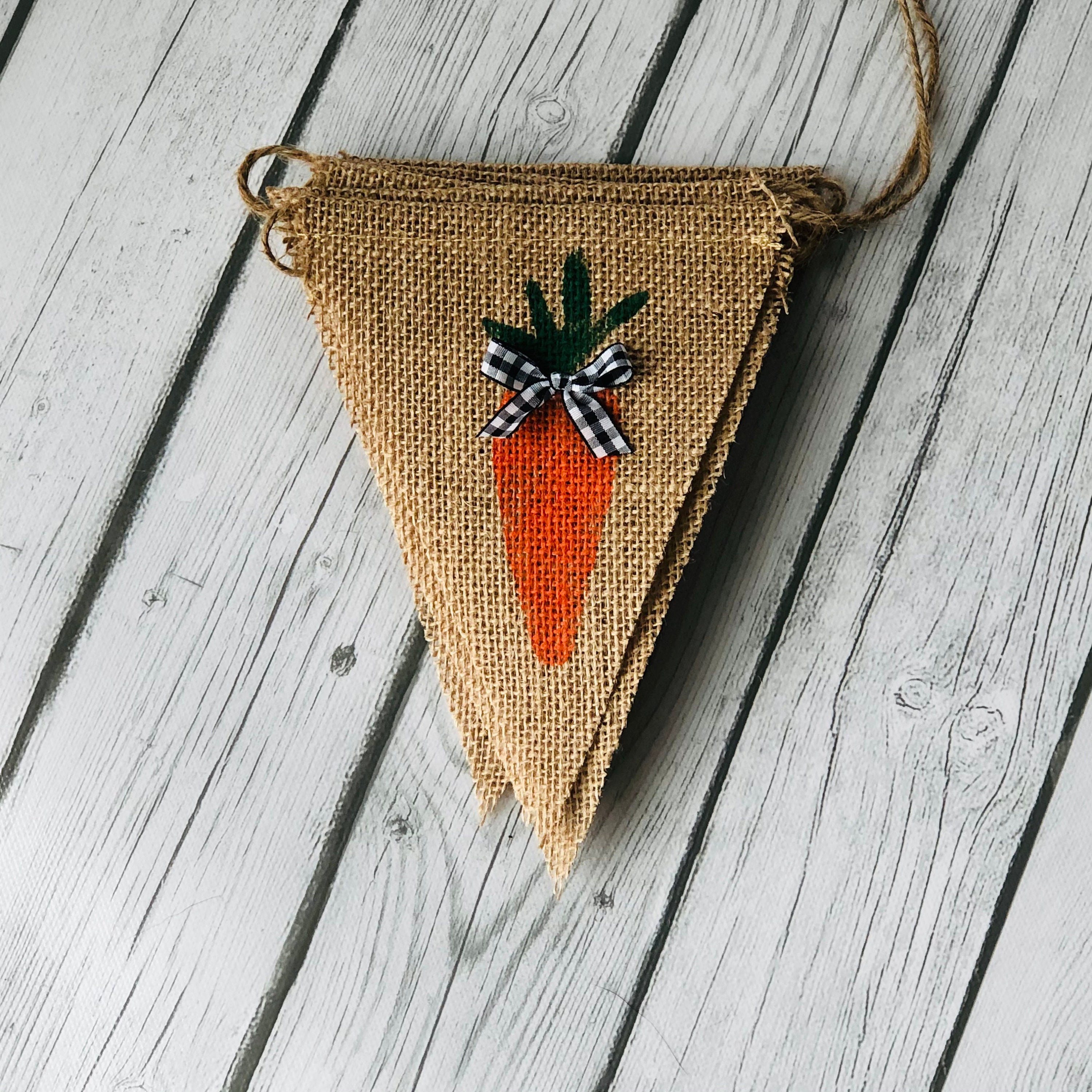 Farmhouse Carrot Banner Spring Carrot Banner Black and white | Etsy