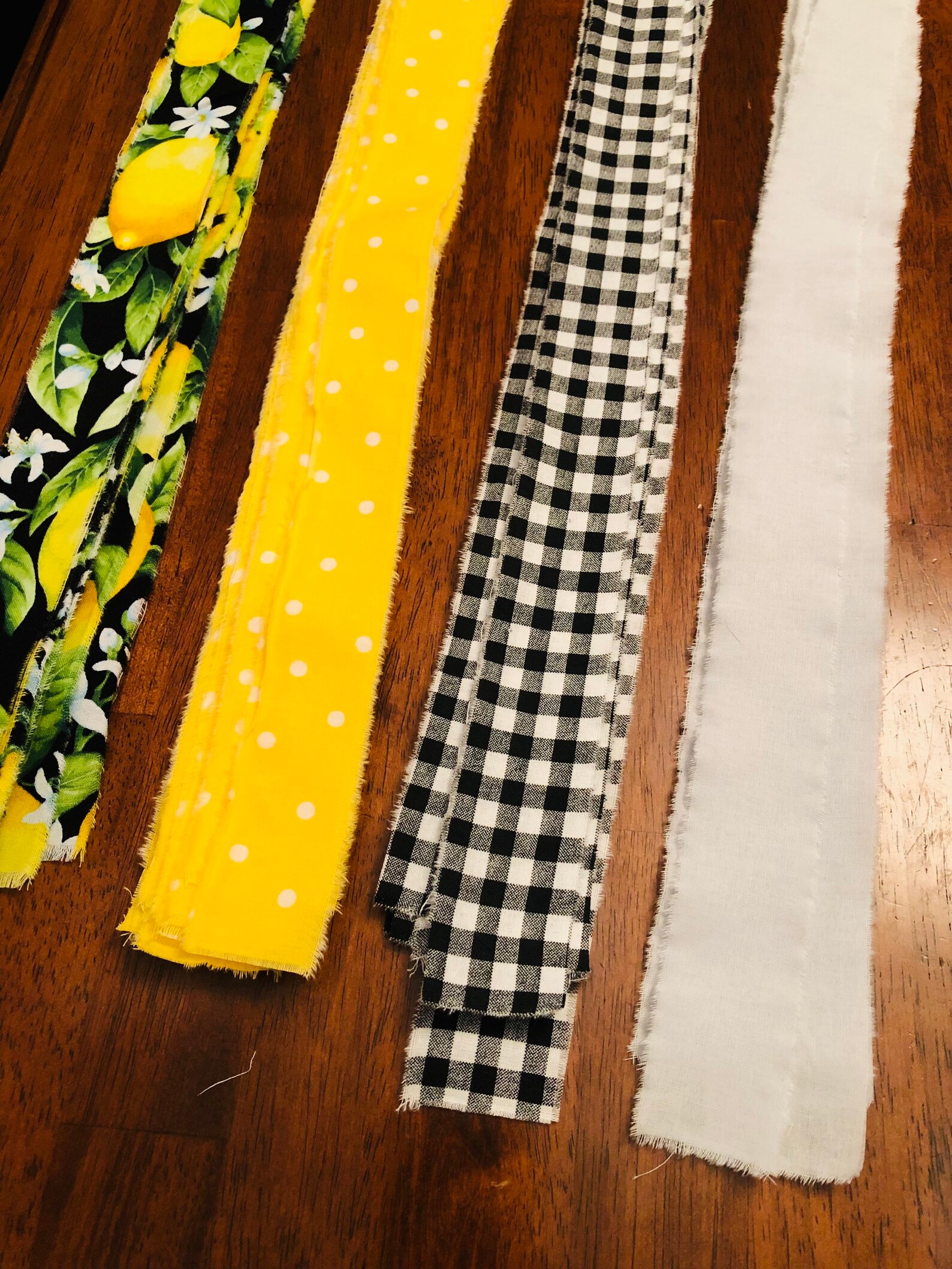 Lemon Rag Tie Garland Lemon Banner - Etsy
