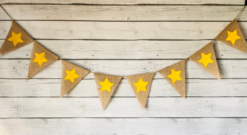 Custom Star Banner, School Team Colors Banner, Classroom Star Bunting ...