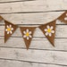 Daisy Flower Garland, Spring Daisy Banner, Spring Flower Banner, Burlap ...