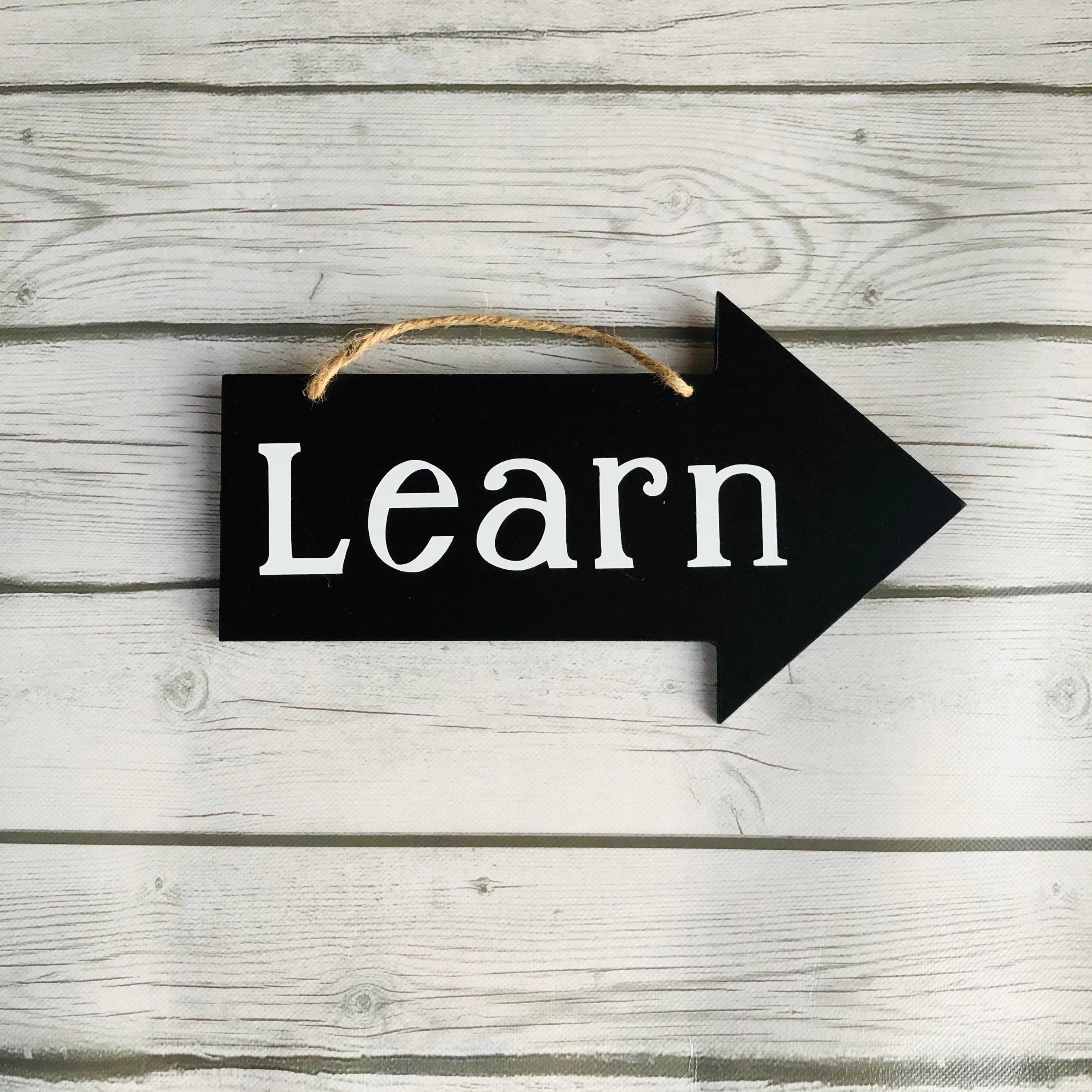 Arrow Chalkboard Sign, Create Discover Explore Learn Arrow, Custom ...