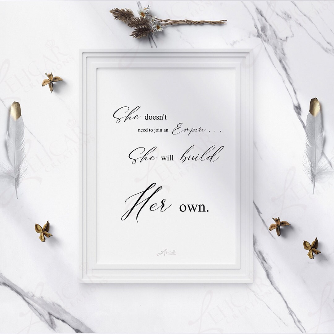 She Join Empire Build Her Own Quotes Self Love Digital Print - Etsy