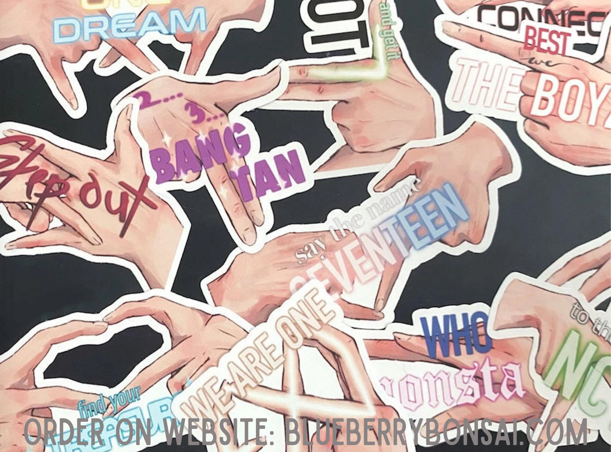 Kpop Hand Sign Stickers - Etsy Canada