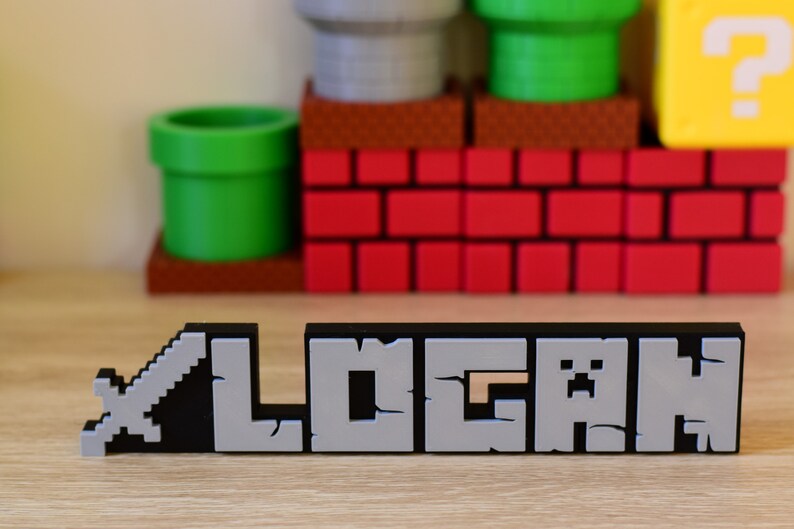 Custom Minecraft Name Plate Personalised Desk Plate Boy - Etsy UK