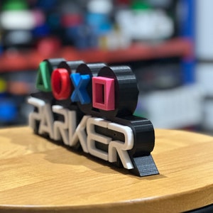 Custom Gamer Style Name Plate, Personalised Desk Sign, Boy Gift, Gift ...