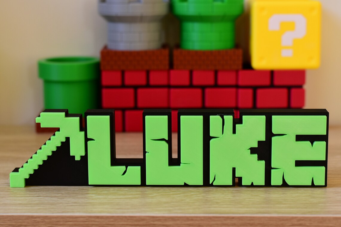 Custom Minecraft Name Plate Personalised Desk Plate Boy - Etsy UK