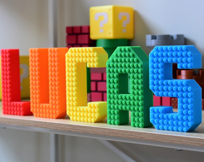 Custom LARGE Brick Style Name Plate, Boy Gift, Custom Desk Plate ...