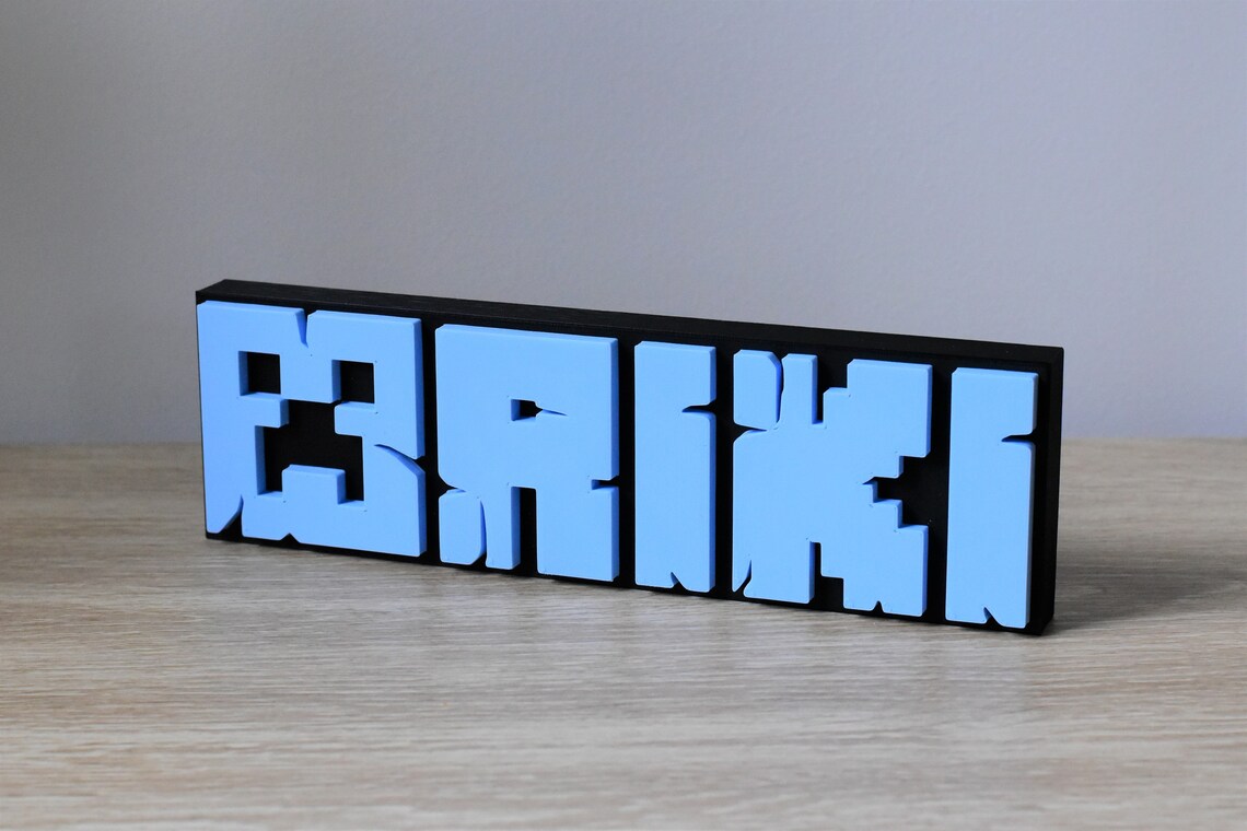 Custom Minecraft Name Plate Personalised Desk Plate Boy - Etsy