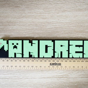 Custom Minecraft Name Plate Personalised Desk Plate Boy | Etsy UK