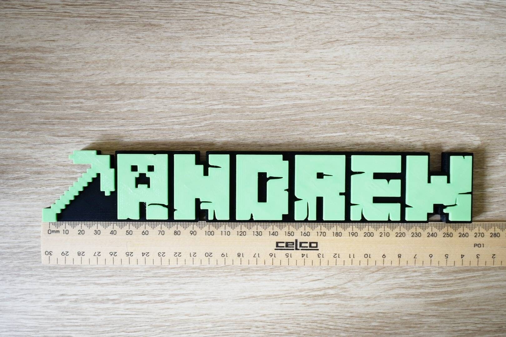 Custom Minecraft Name Plate Personalised Desk Plate Boy | Etsy UK