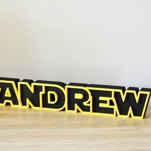Custom Star Wars Style Name Plate Personalised Desk Sign Boy - Etsy ...