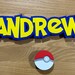 Custom Pokemon Style Name Plate, Personalised Desk Sign, Boy Gift, Gift ...