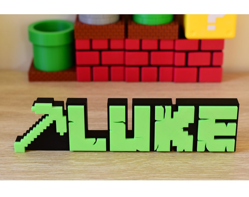 Custom Minecraft Name Plate Personalised Desk Plate Boy | Etsy