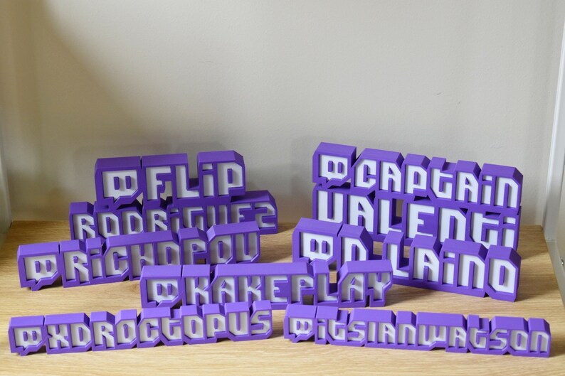 Custom Twitch Style Name Plate Streamer Gift Personalised - Etsy