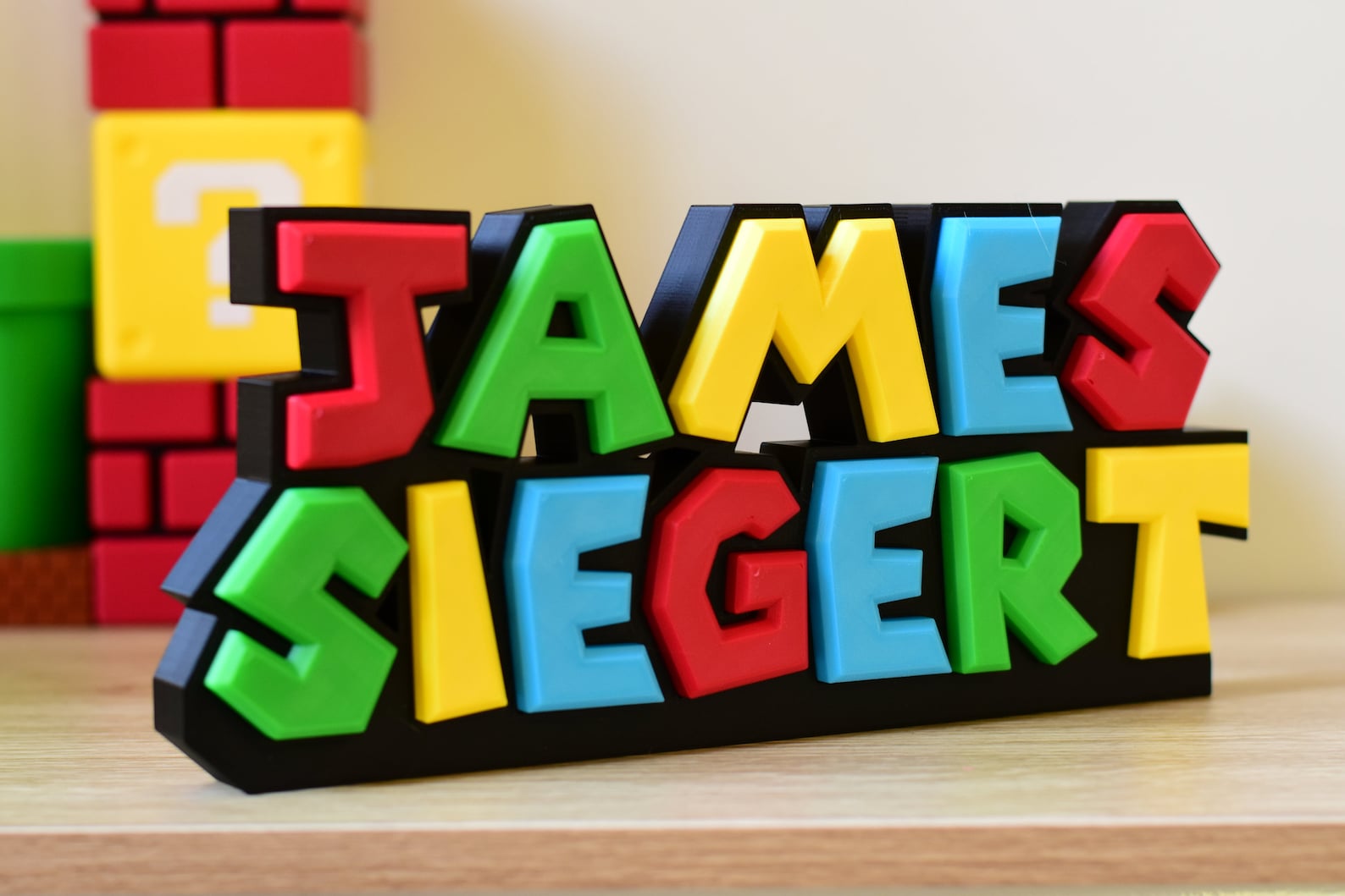 Custom Mario Style Name Plate Personalised Desk Sign Boy | Etsy Australia