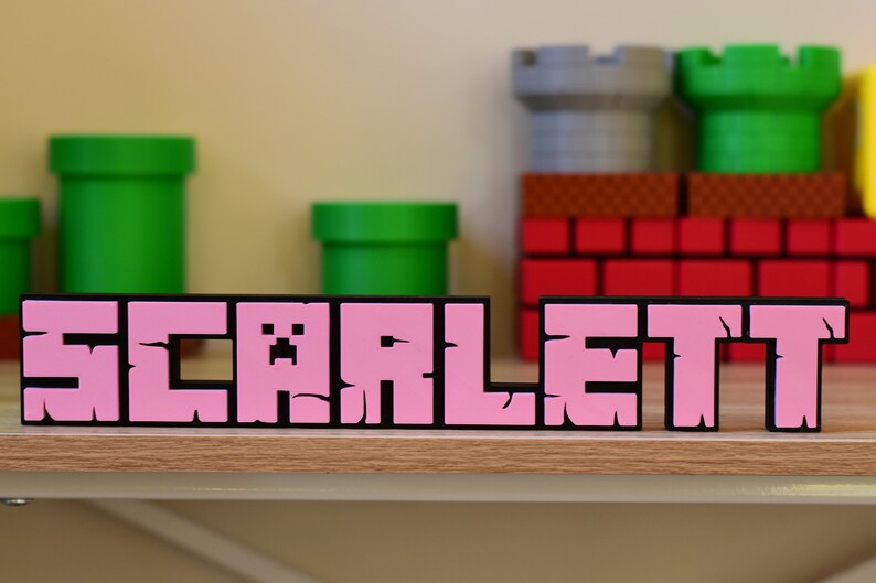 Custom Minecraft Name Plate Personalised Desk Plate Boy - Etsy UK