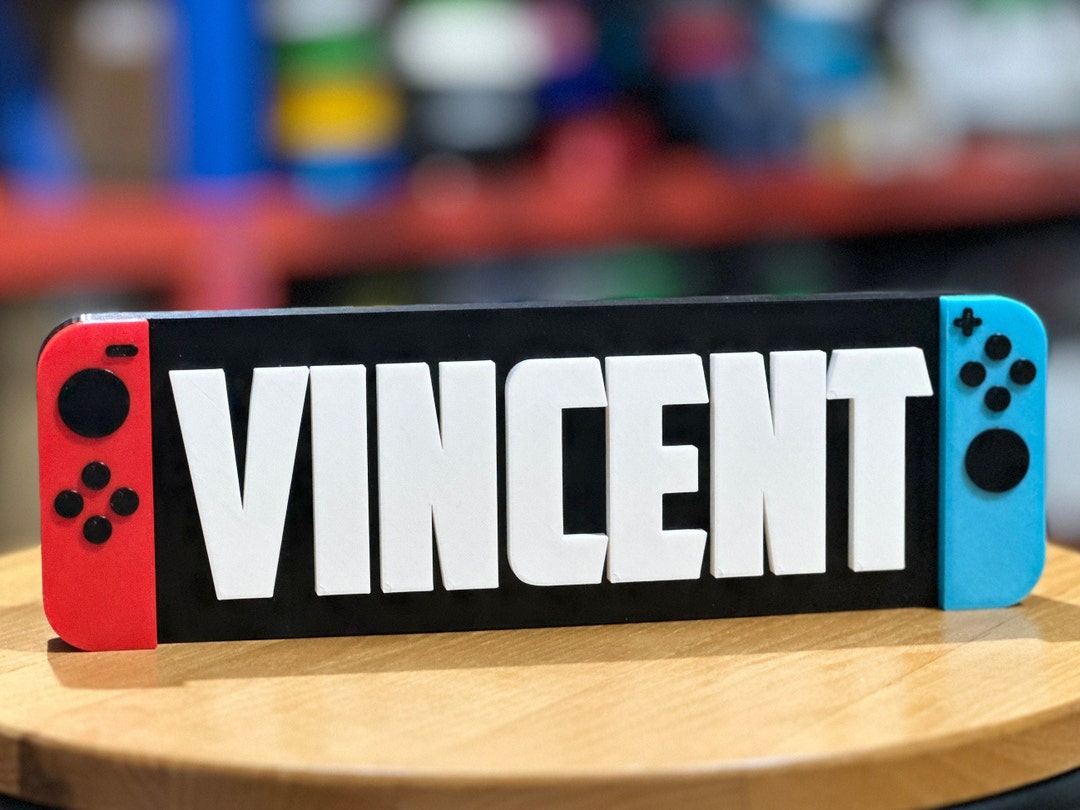 Custom Gamer Style Name Plate, Personalised Desk Sign, Boy Gift, Gift ...
