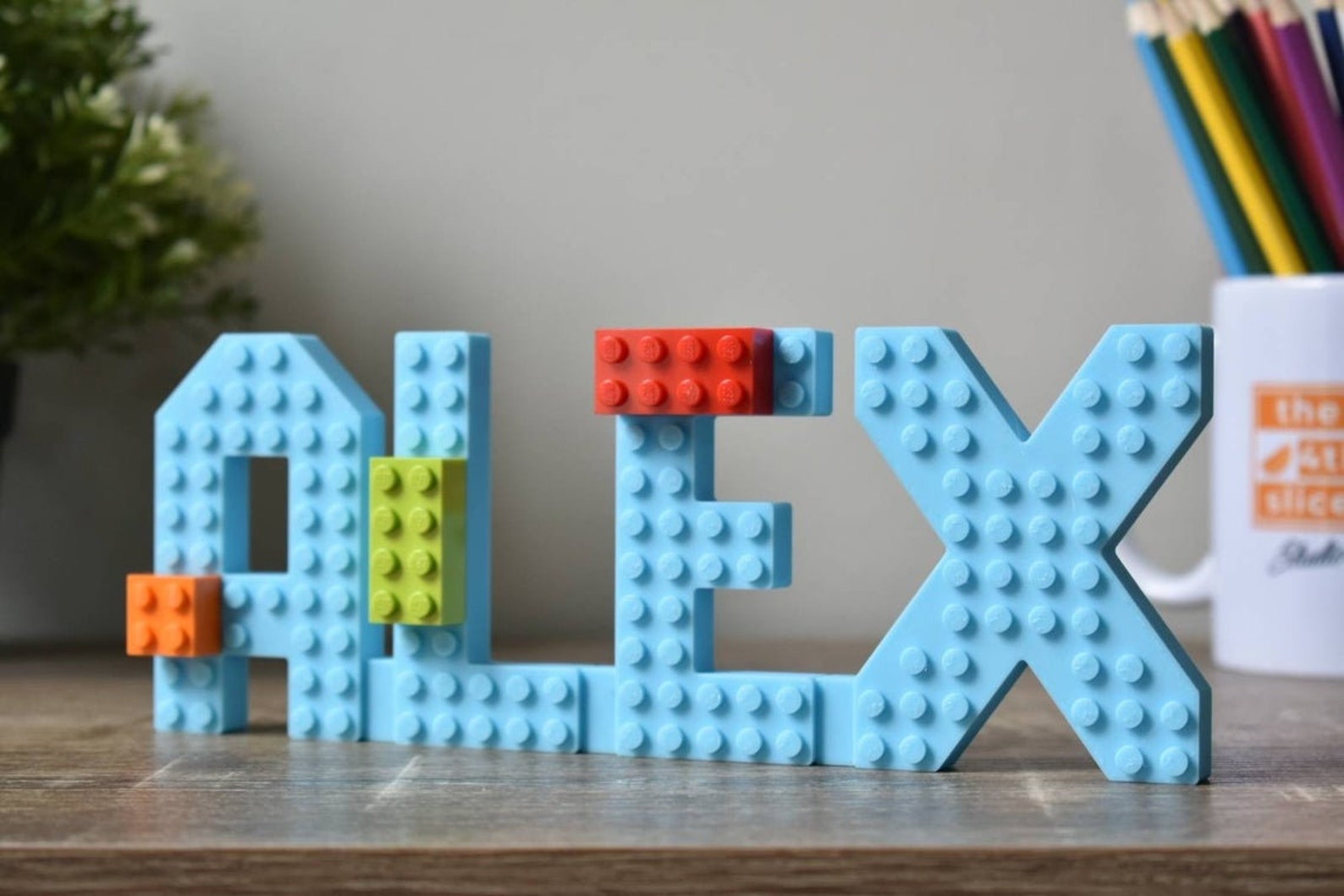 Custom Brick Style Name Plate Boy Gift Custom Desk Plate | Etsy