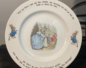 Vintage Wedgwood Beatrix Potter Peter Rabbit Dinner Plate - Etsy