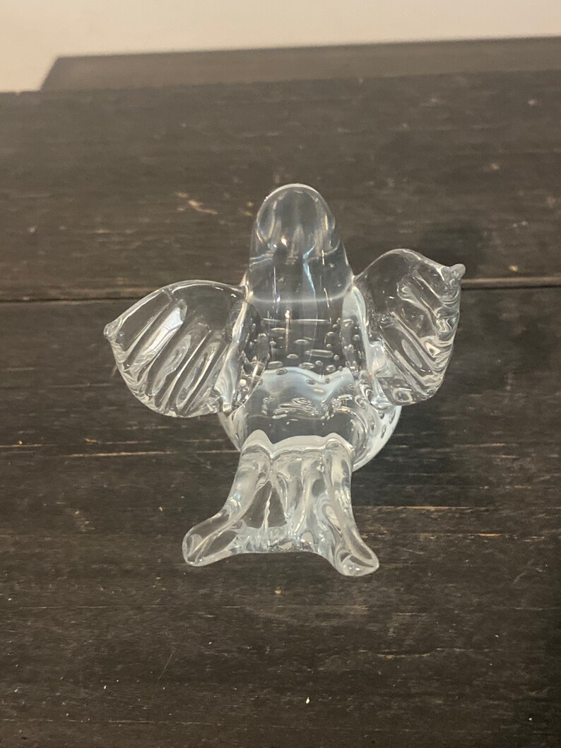 Vintage Clear Art Glass Bird With Controlled Bubbles - Etsy