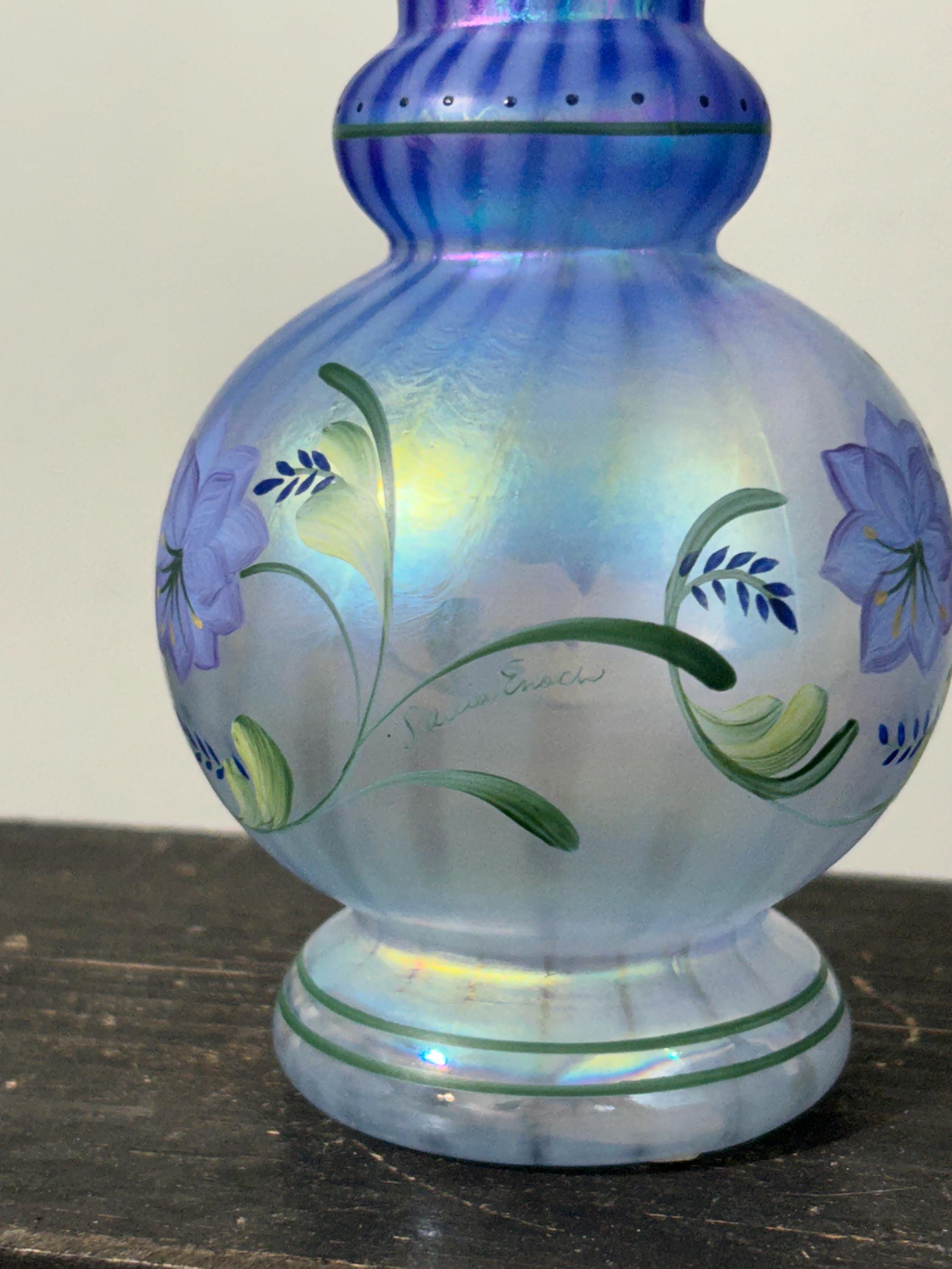 Vintage 1999 Fenton Glass Messenger Subscribers Only Hand Painted and ...