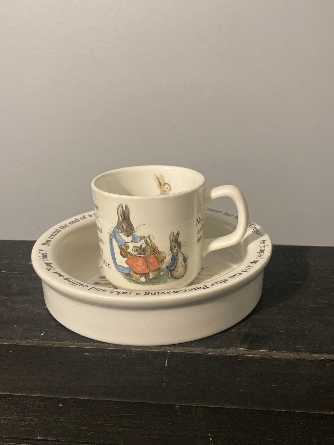 Vintage Wedgwood and Barlaston of Etruria Peter Rabbit Childrens Cereal ...