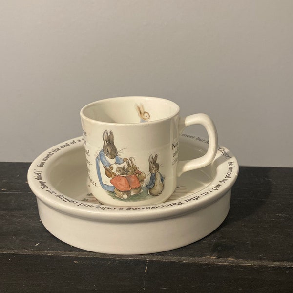 Peter Rabbit Plate and Bowl - Etsy