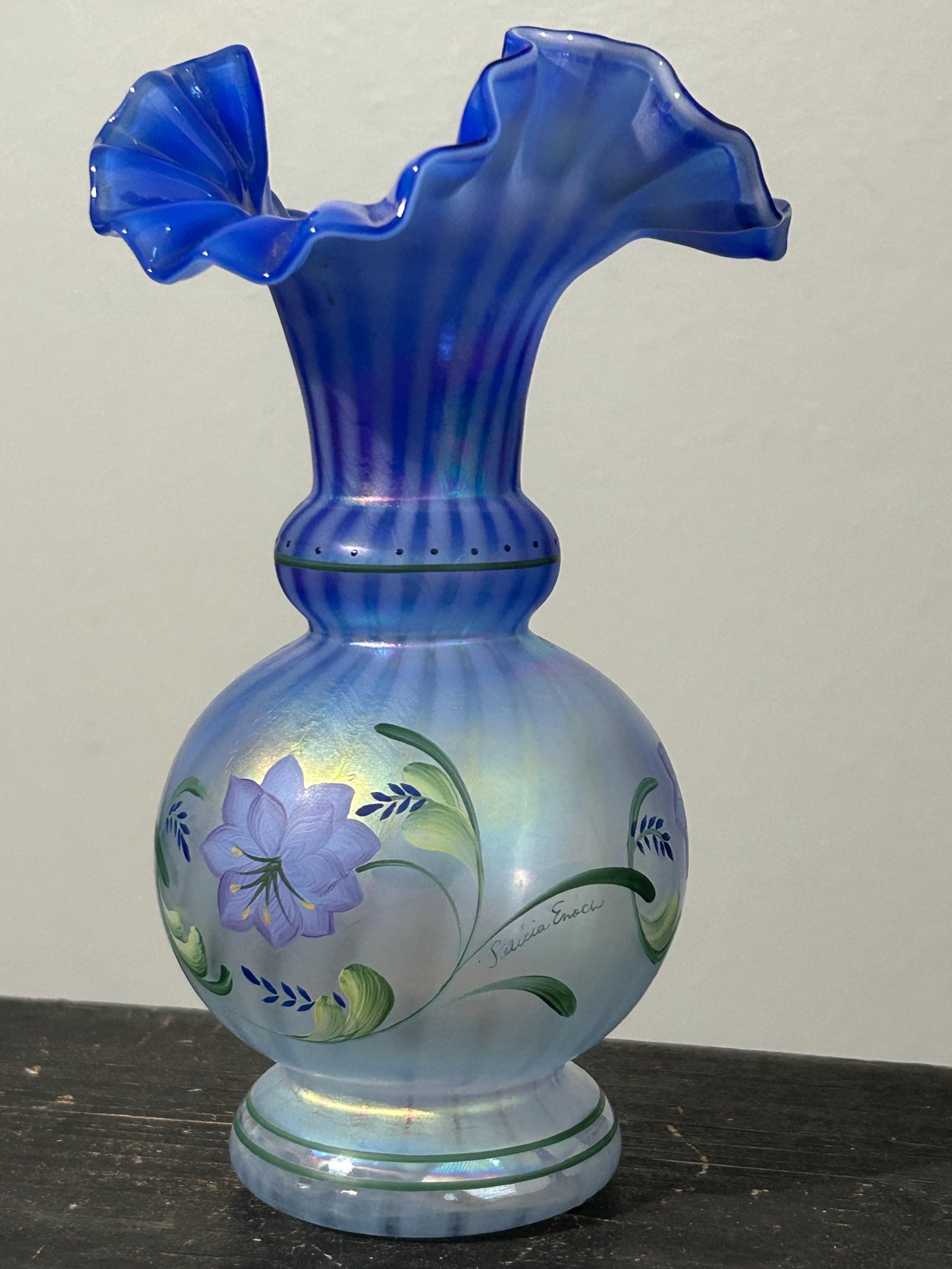 Vintage 1999 Fenton Glass Messenger Subscribers Only Hand Painted and ...