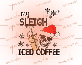 Iced Coffee Skeleton Svg - Etsy