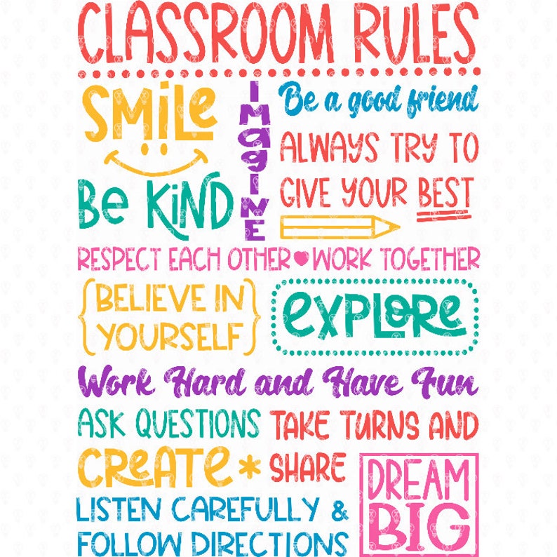 Classroom Rules Svg, Teacher Svg, Back to School Svg, Teachers Rules ...
