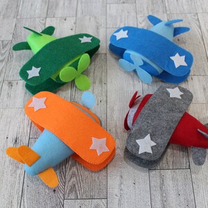 Handcrafted Felt Airplane Plush Toy: Kids Educational Activity - Etsy