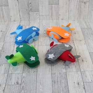 Handcrafted Felt Airplane Plush Toy: Kids Educational Activity - Etsy