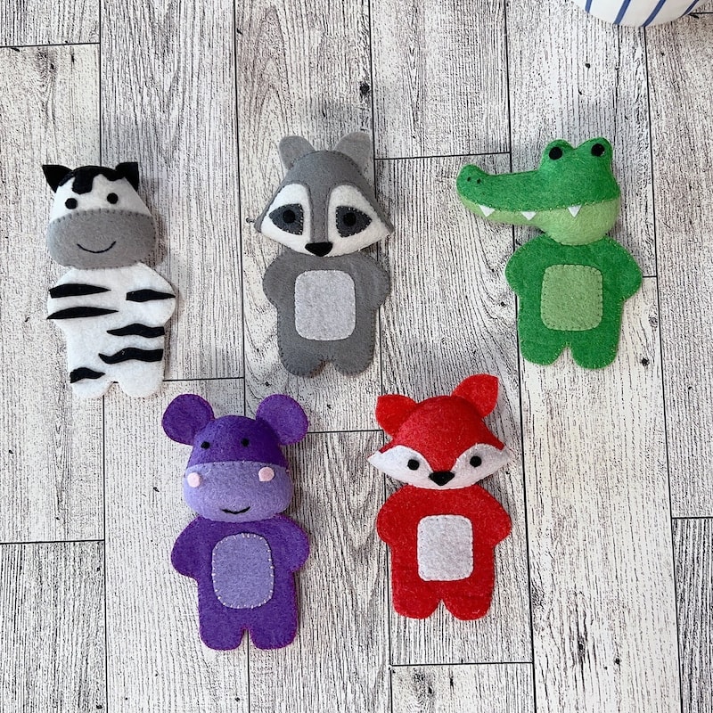 Finger Puppet Plush Animals - Etsy