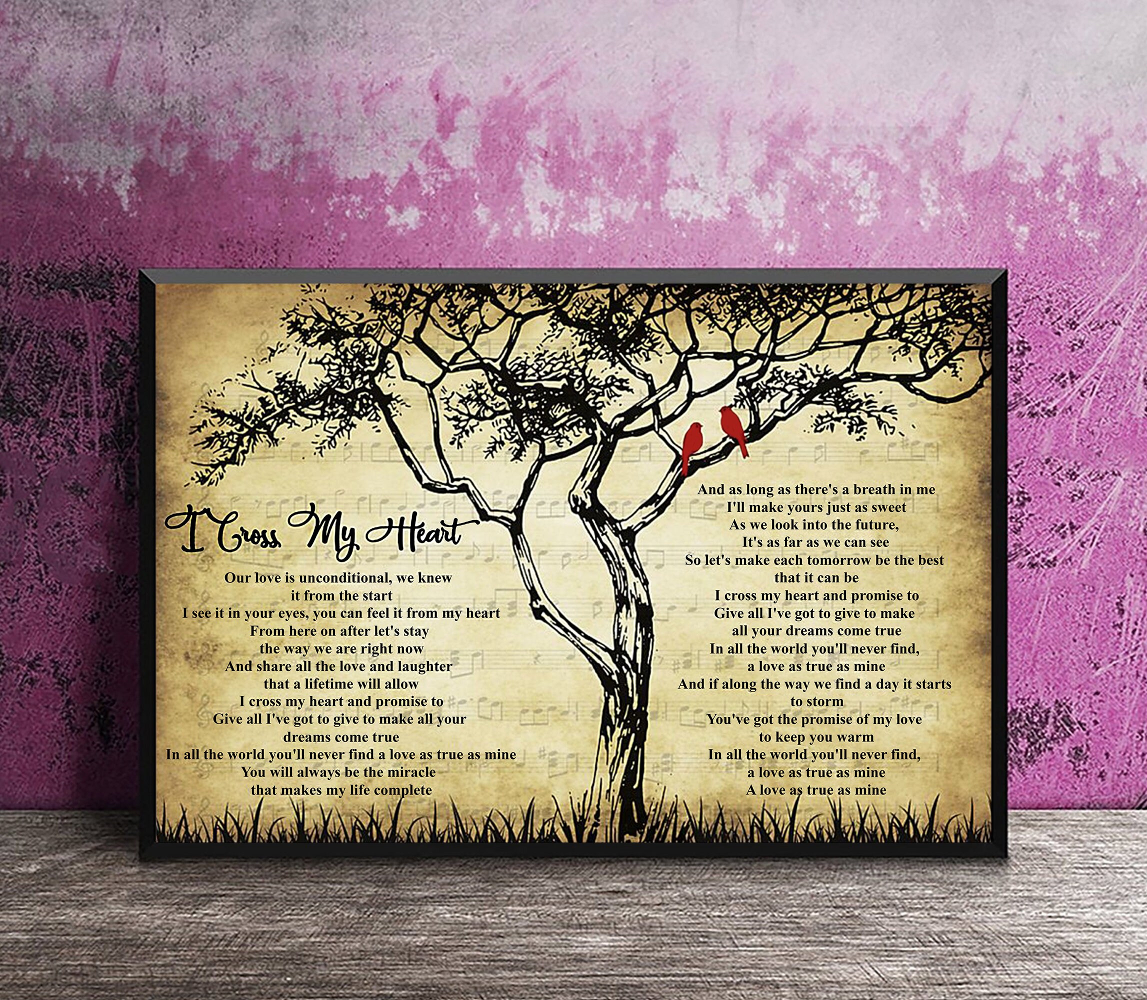 George Strait I Cross My Heart Lyrics Poster Best T Etsy