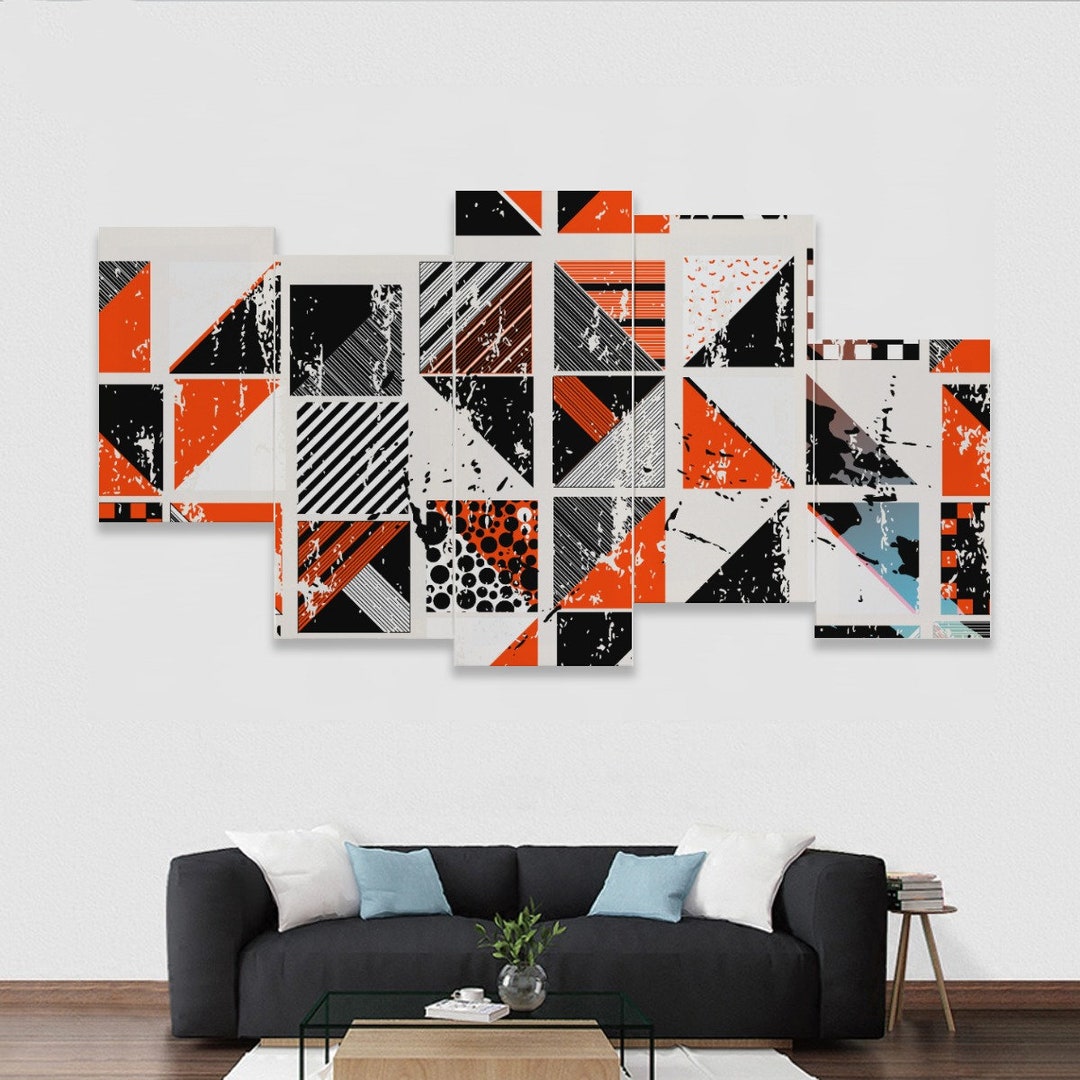 Abstract Concept Art 5 Piece Wall Art Canvas Set Home Decor - Etsy