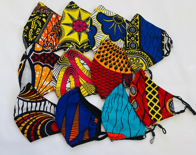 Ankara Head Wrap & African Face Mask | African Scarfs With Mask Sets ...
