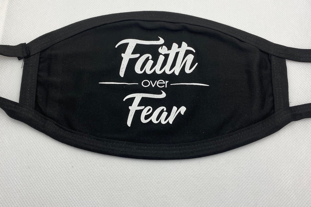 Faith Over Fear Face Masks W/ Filter Pocket and 1 Free 5 Layer Filter ...