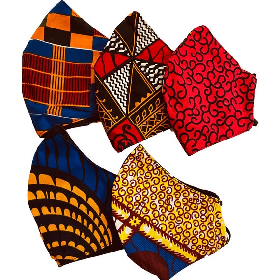 African Print Face Mask/ Ankara Face Mask/ 2 Layer Cotton Face - Etsy