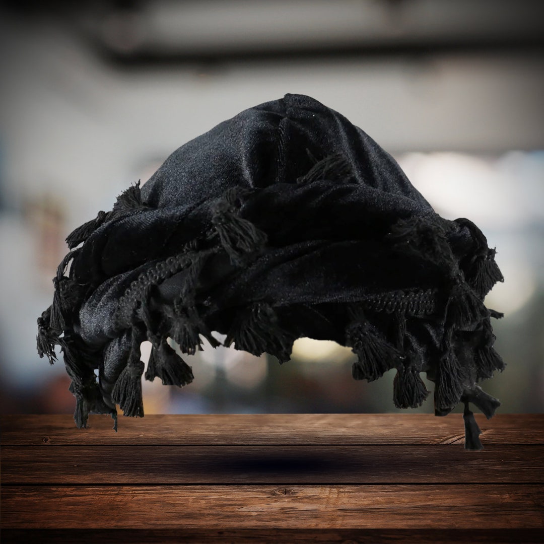 Men Velvet Halo Turban Headwrap Pretied Satin Lined Durag Turban Hat ...
