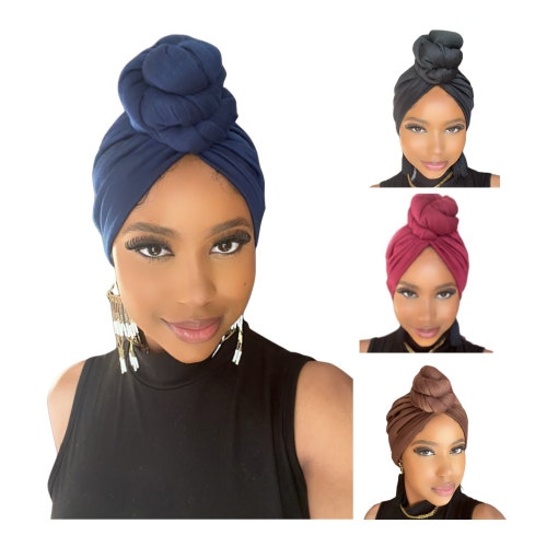 Pre-tied Turban for Women. Adult Head Wrap. Pre Tied Twist - Etsy