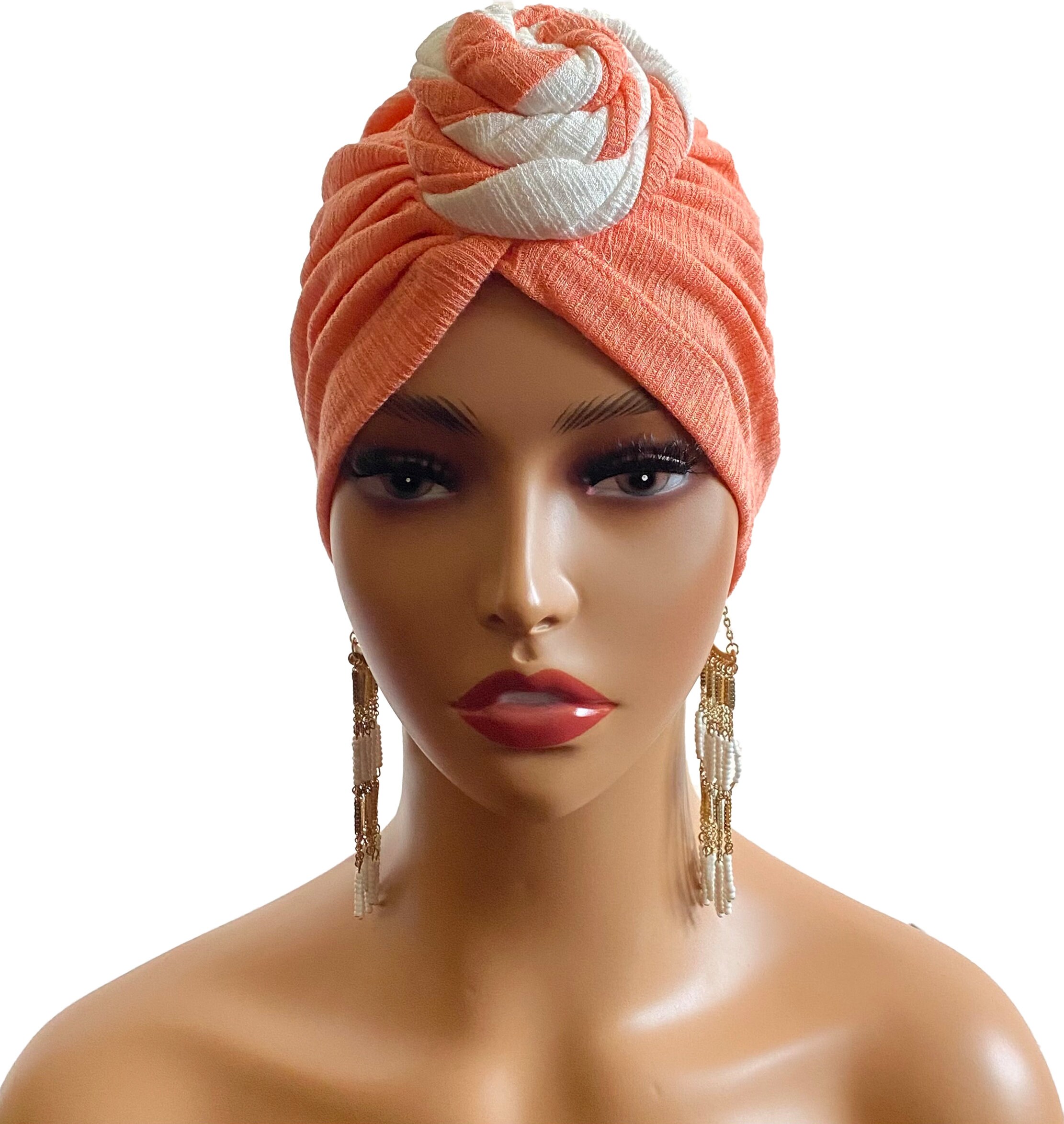 Headwrap Pre Tied Turban For Women Adult Head Wrap Pre Tied Etsy