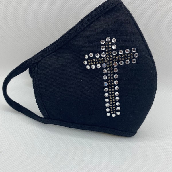 Rhinestone Christian Face Mask - Etsy