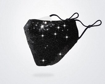 Sequin Face Mask - Etsy