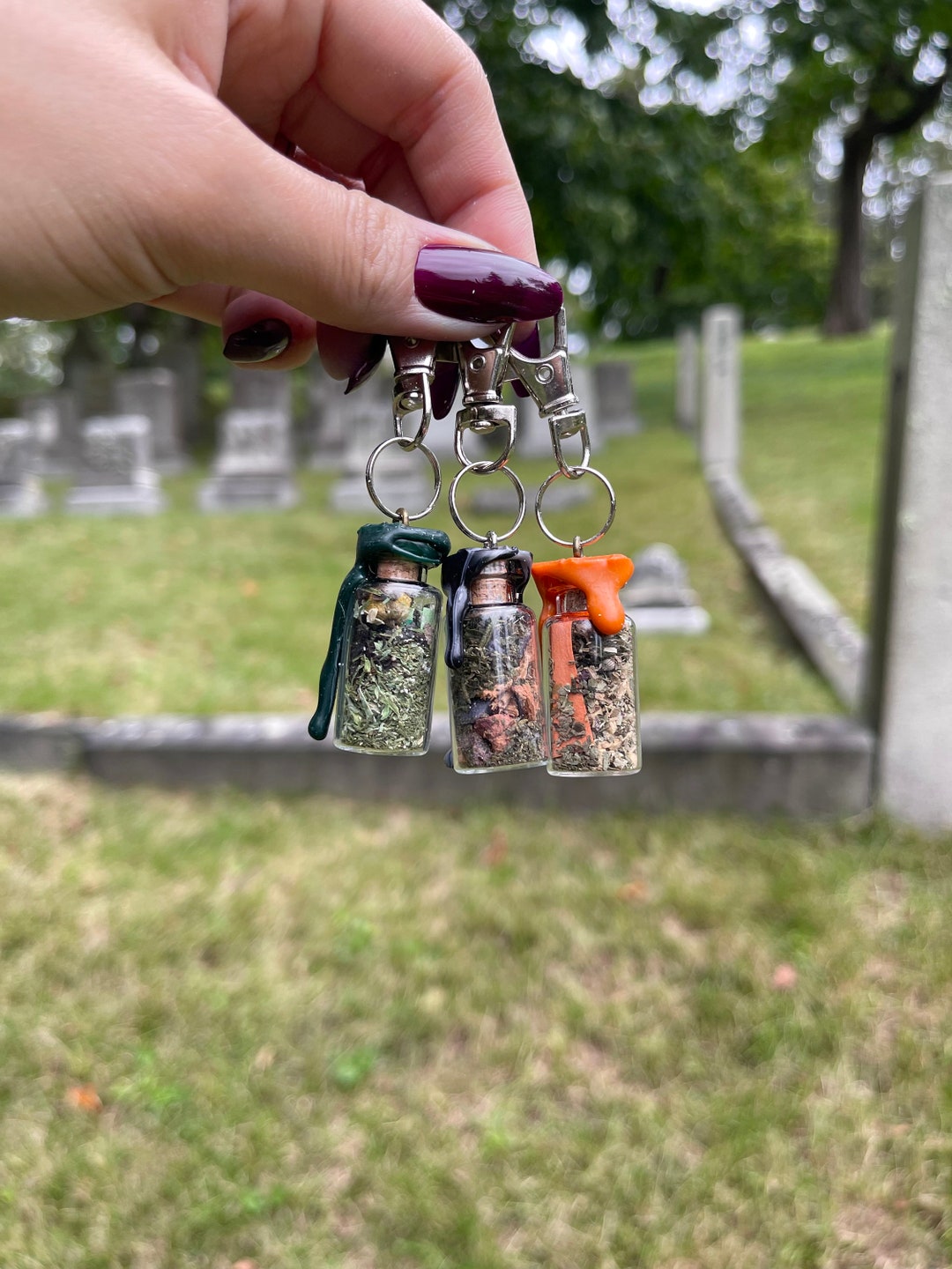 Spell Jar Keychain | Spell Jar | Protection | Good Luck | Money ...