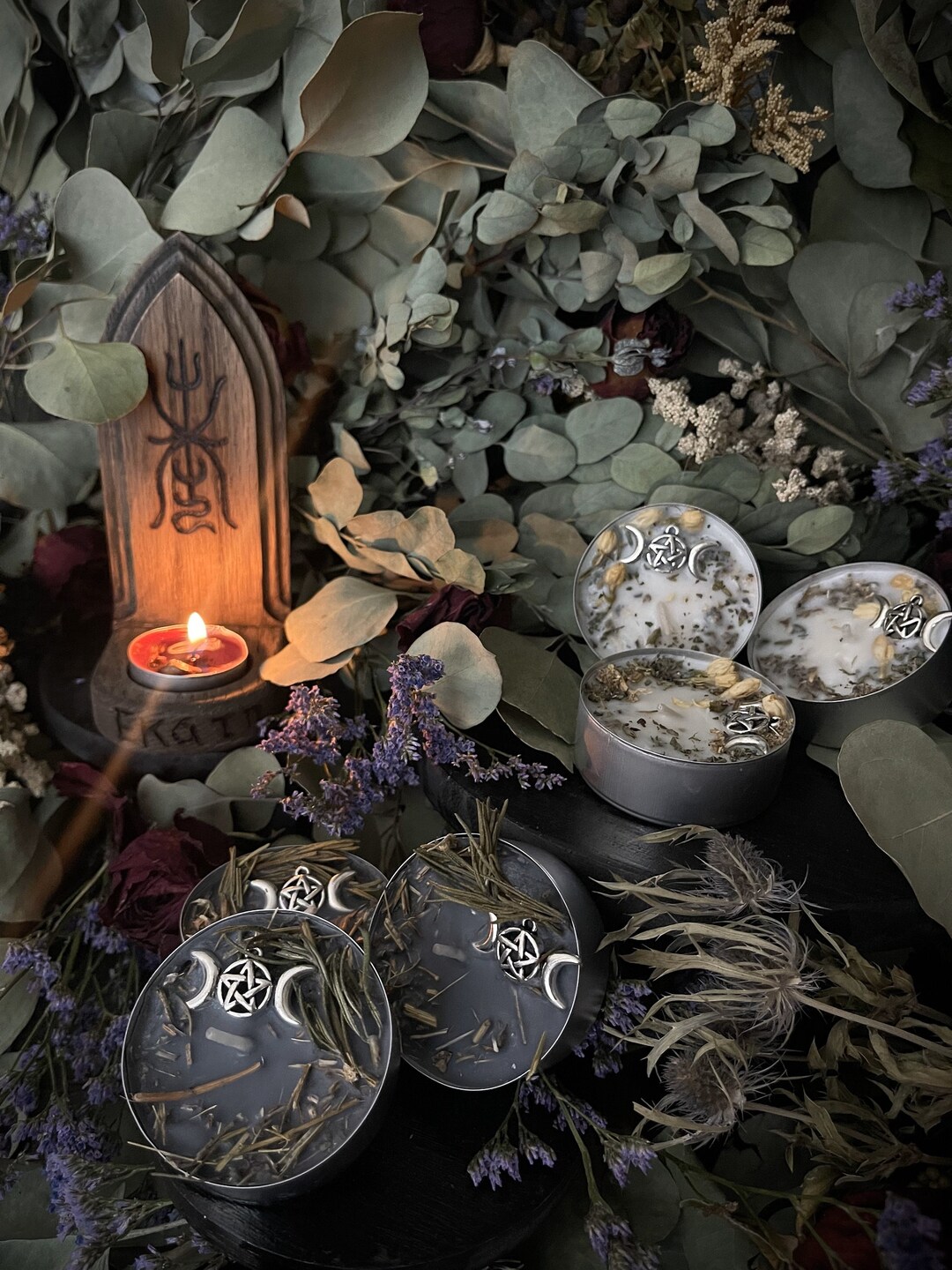 Large Dressed Tealight Spell Candles | Candle Magick | Spellwork ...