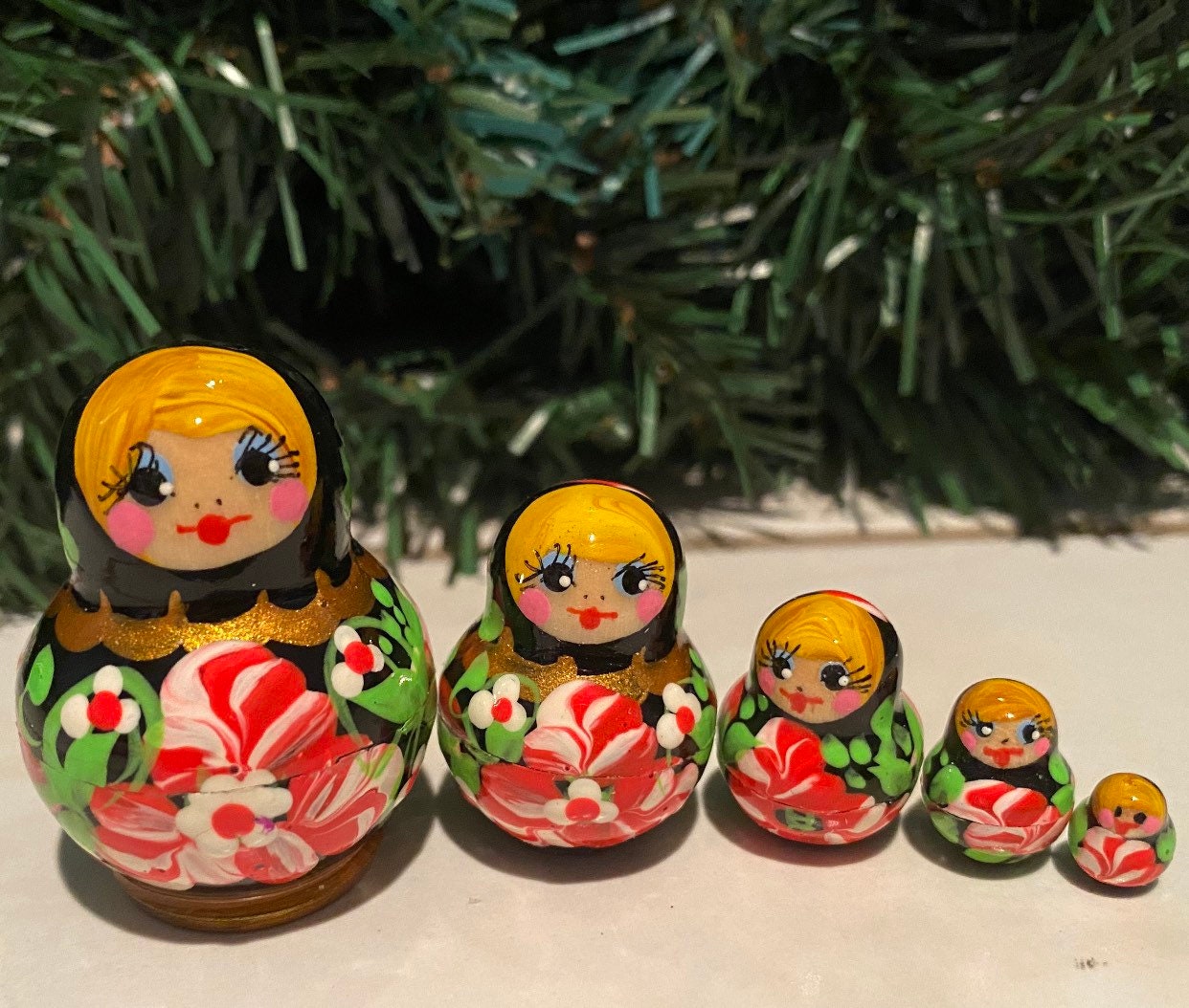 Russian Nesting Dolls Miniature Set 1.5 5 Pcs Beautiful Set for Your ...