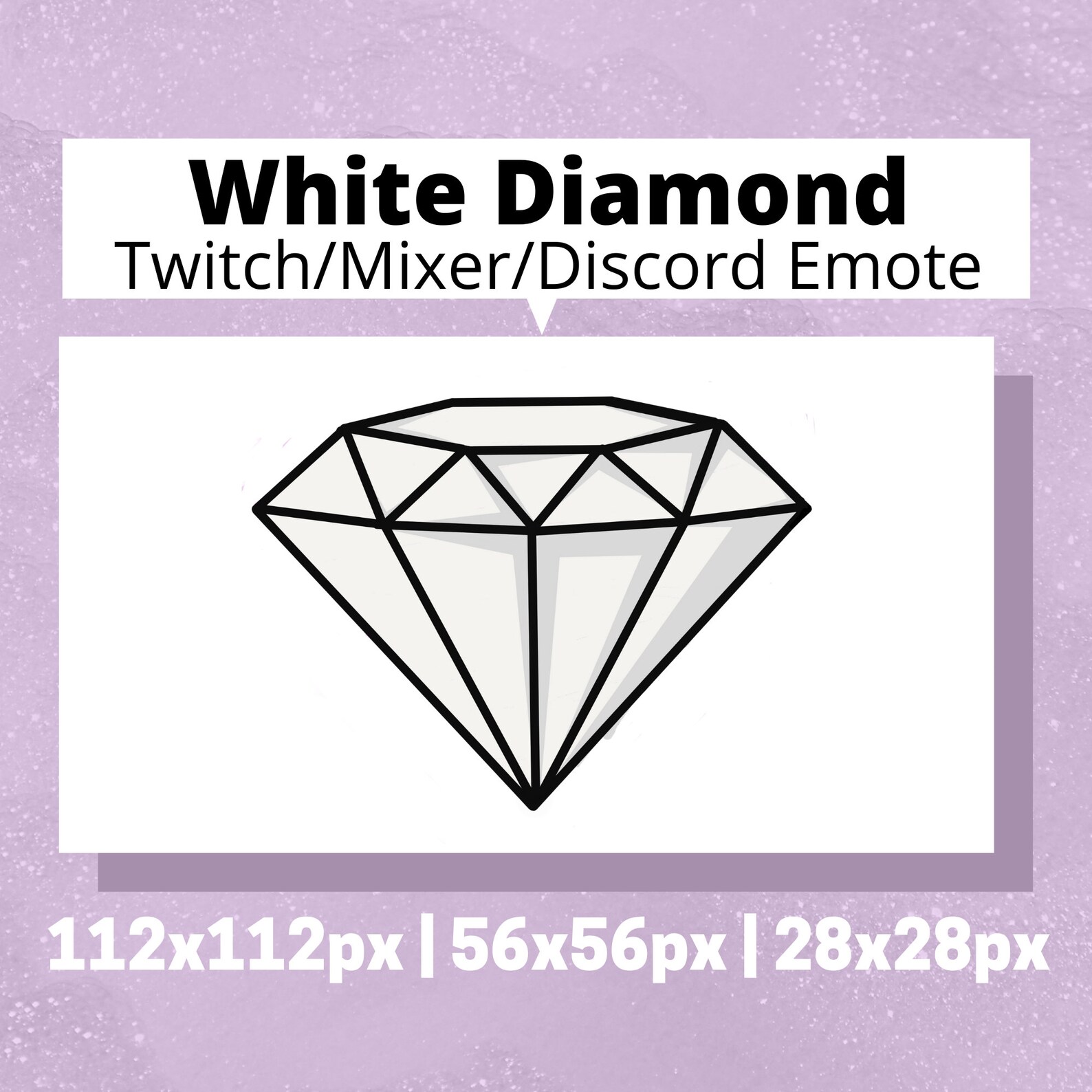 White Diamond Twitch/mixer/discord Emote - Etsy