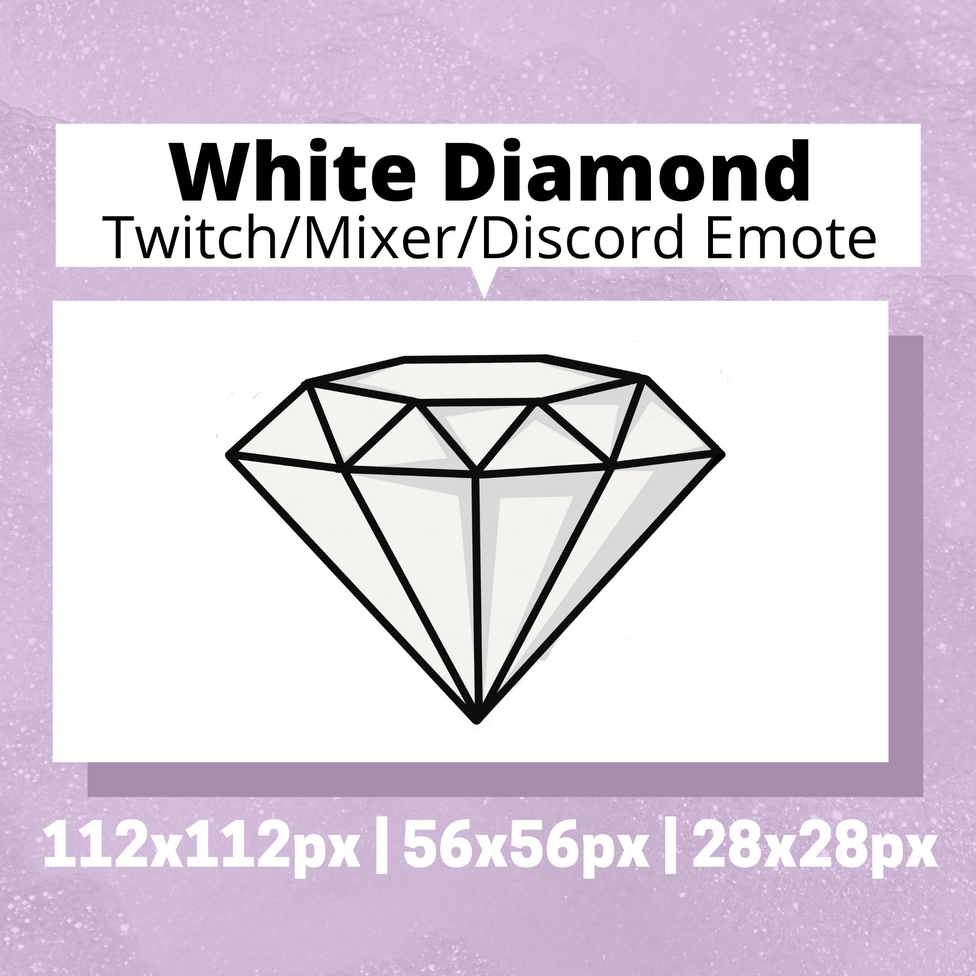 White Diamond Twitch/mixer/discord Emote - Etsy