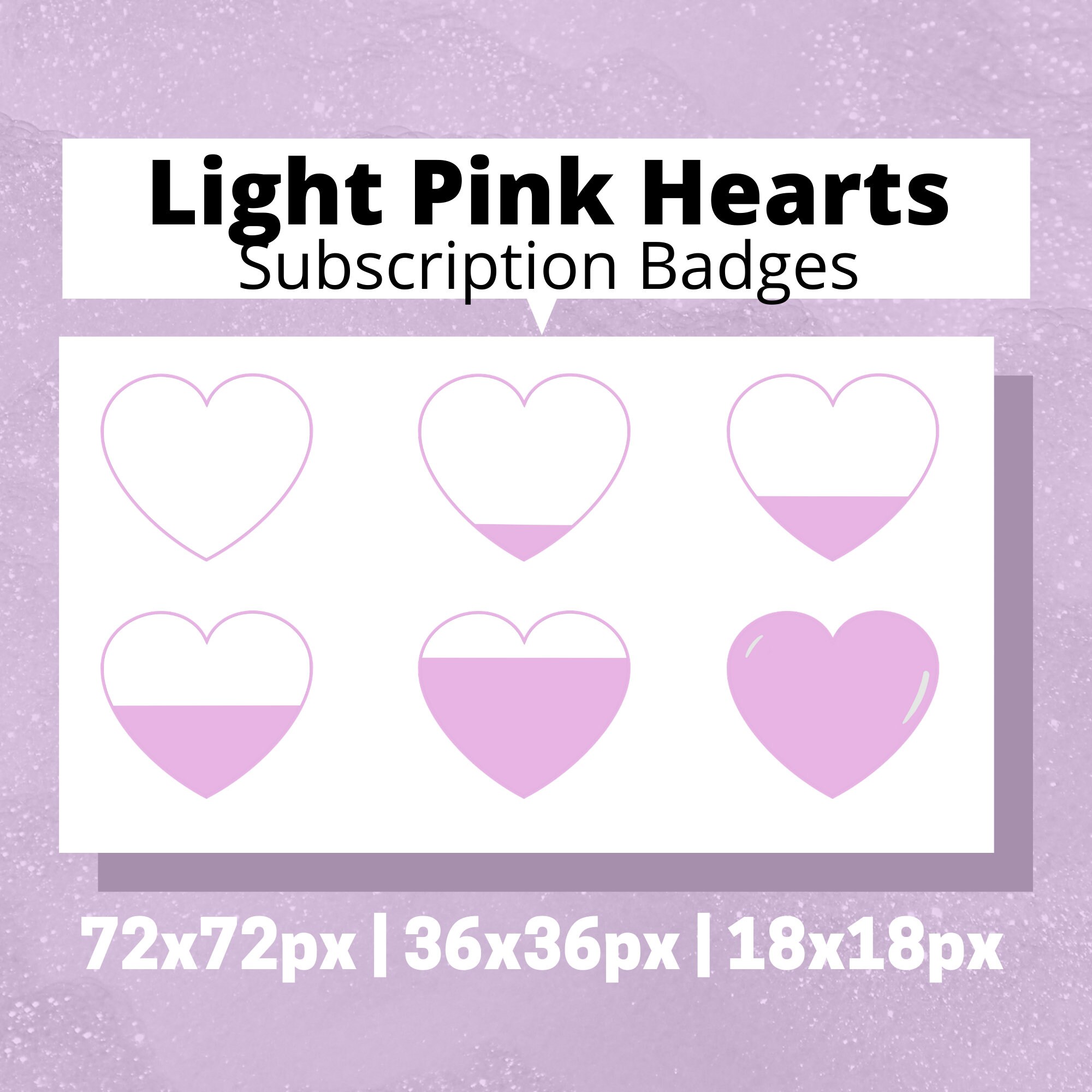Twitch Sub Badges - Cute Light Pink Heart - Etsy