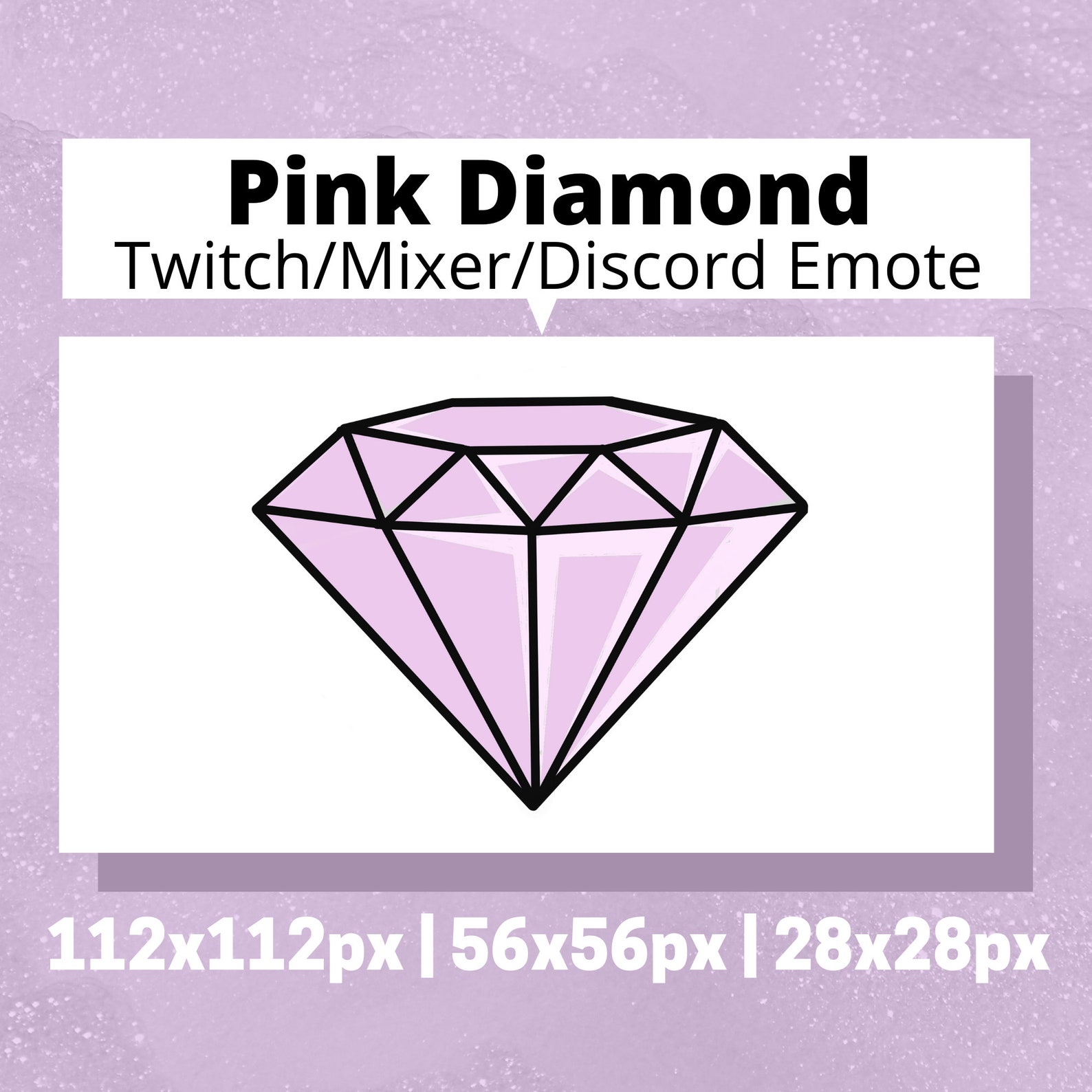 Pink Diamond Twitch/mixer/discord Emote/channel Point Badge - Etsy